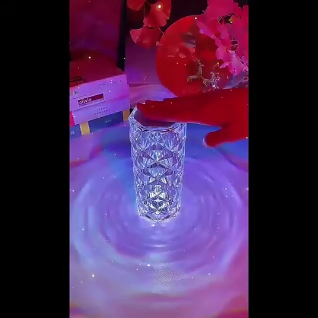 Watch Touch Control Crystal Table Lamp RGB 16 Colors Changing Diamond ...