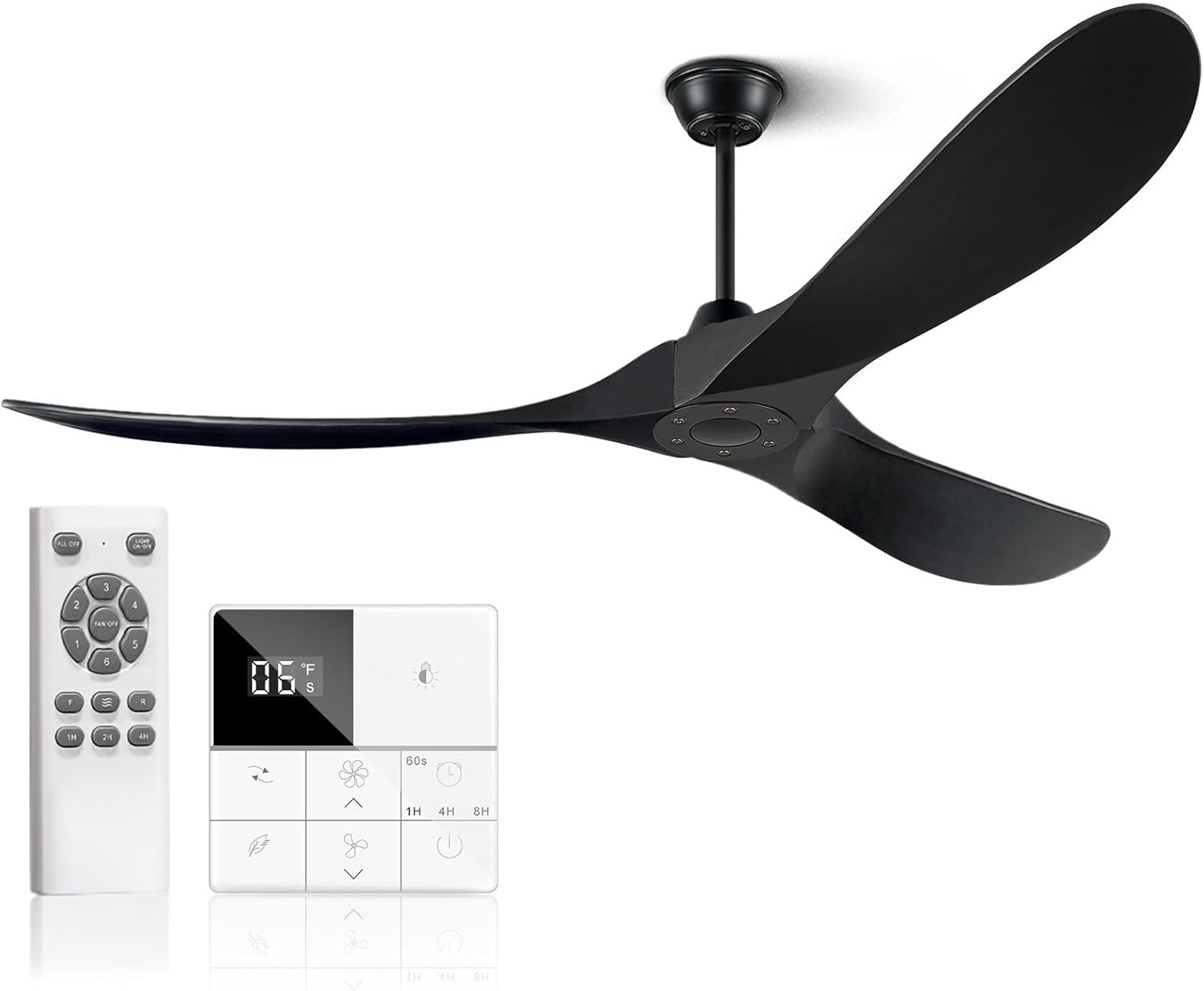 Amazon.com: Eliora Ceiling Fan without Light, 52" Wood Ceiling Fan no ...