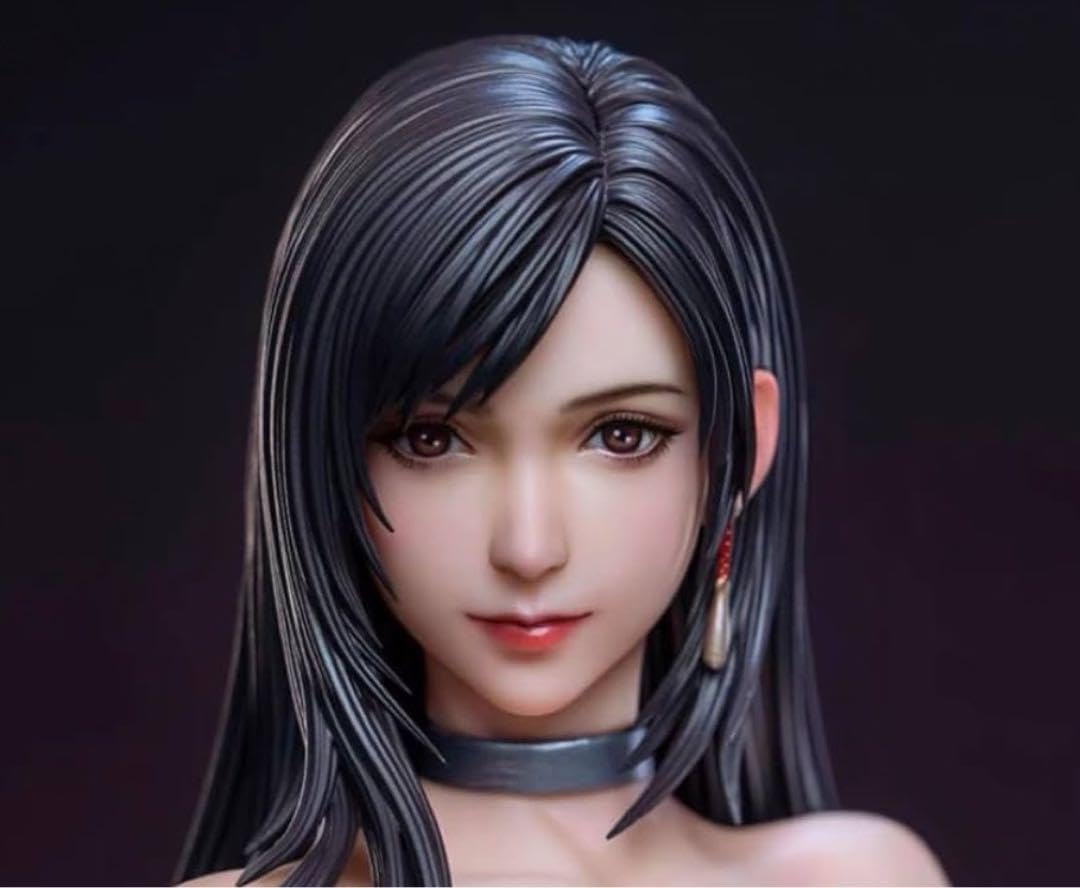 Amazon.co.jp: 1/6 フィギュア ヘッド FF ティファ 12インチ 植毛硬化スタイル リアル : ホビー