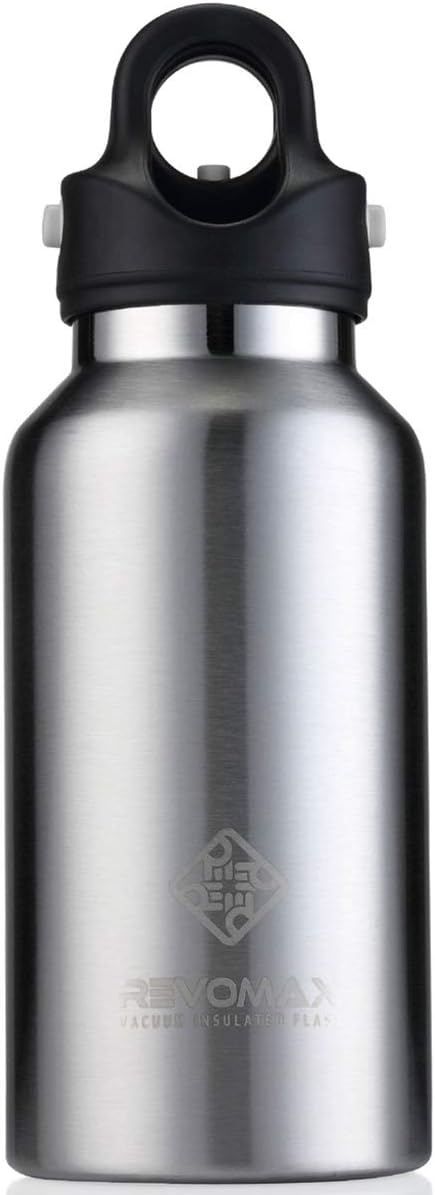 Amazon | 日本正規輸入品 REVOMAX 炭酸対応真空断熱ボトル 12oz 355ml 18時間保温 36時間保冷 (Galaxy Silver, Slim) | RevoMax ...
