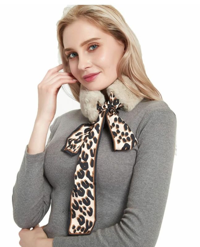 Buy WKLOUYHE Winter Fur Collar Neck Warmer For Women Cold Weather ...