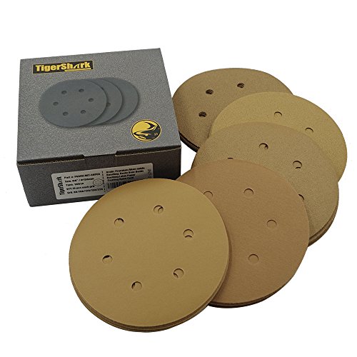 TigerShark 6 Inch 6 Hole Sanding Discs Grit 80/100/120/150/220 ...