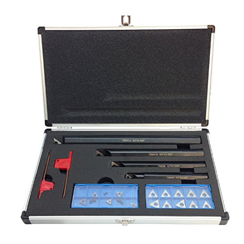 Amazon.com: 4 Indexable Boring Bars TBBN/S with 15 TPGB Inserts Set ...