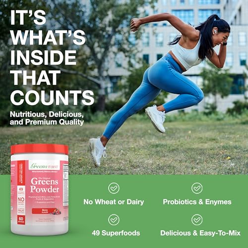 Greens First Berry - 60 Porções - Pó de Superfood com 49 Superalimentos ...