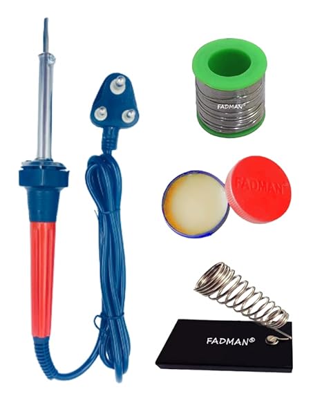 FADMAN SOLDERING IRON 60 W | BEST BUNDLE KIT | SOLDER WIRE | FLUX | STAND | SOLDERING IRON KIT ...
