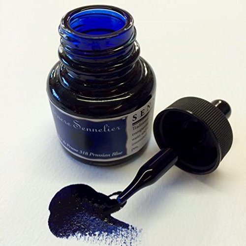 Sennelier Shellac Shower Coloured Ink 30 ml Jar Prussian Blue |Ideal ...