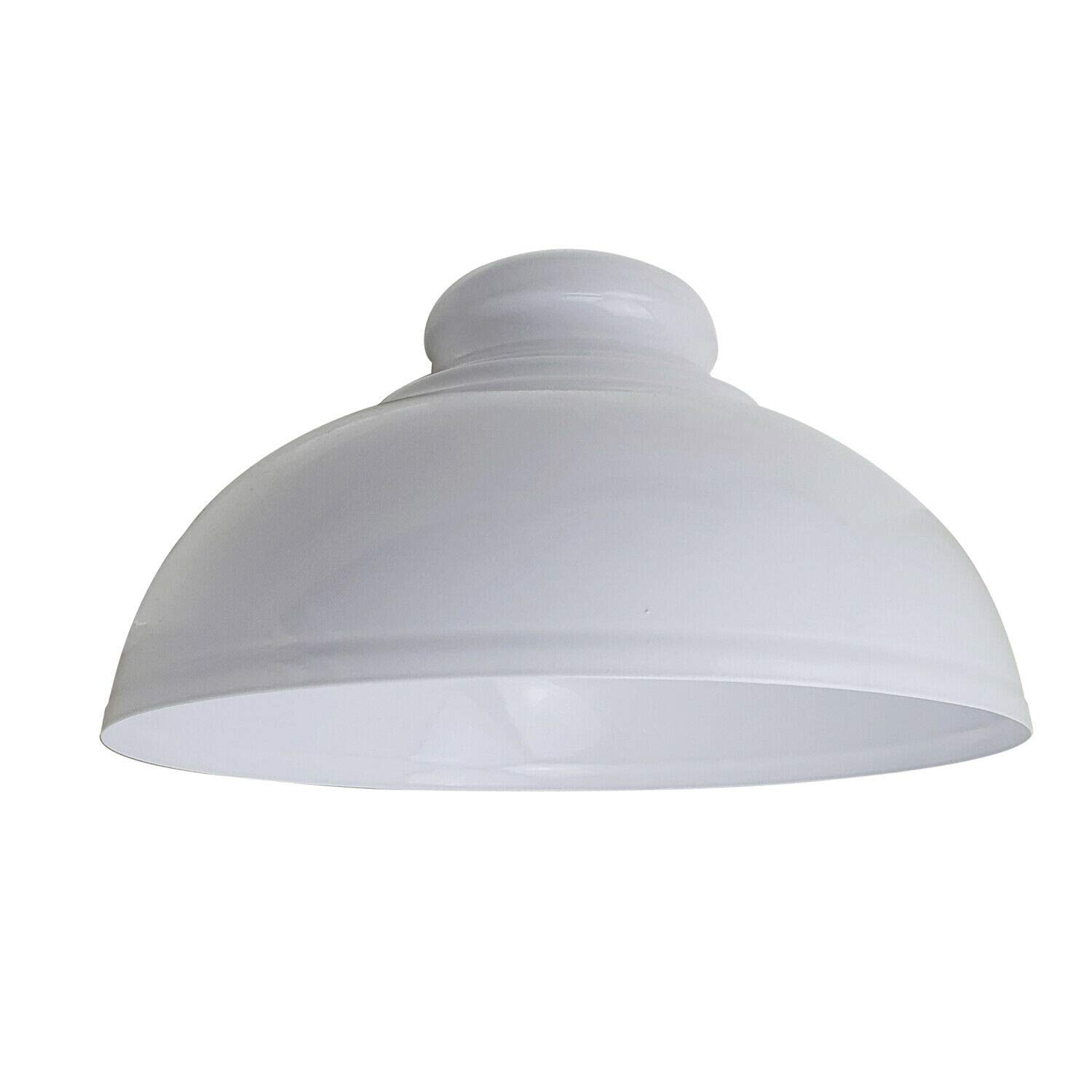 MiniSun | Retro Style Gloss White Metal Ceiling Light Shade | Pendant ...