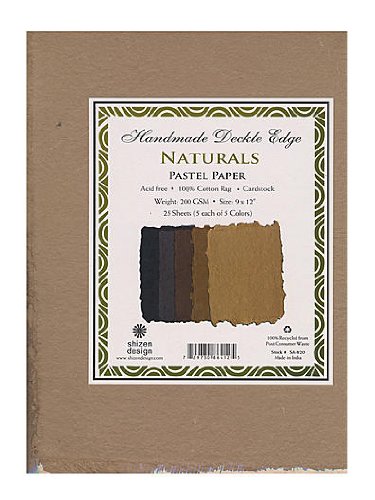 Amazon.com: Shizen Design 1307342 Indian Handmade Pastel Paper, 9" x 12 ...