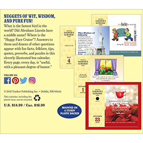 Snapklik.com : The 2022 Old Farmers Almanac Everyday Calendar