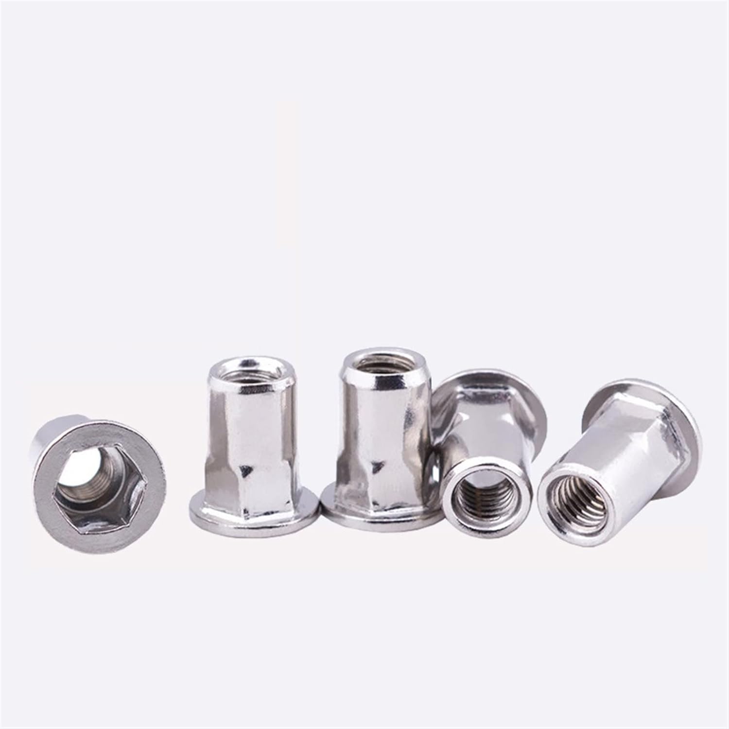 Amazon.com: Etaclover Zkenyao-Rivet Nut 304 Stainless Steel Rivnut Flat Head Half Hex Body Rivet ...