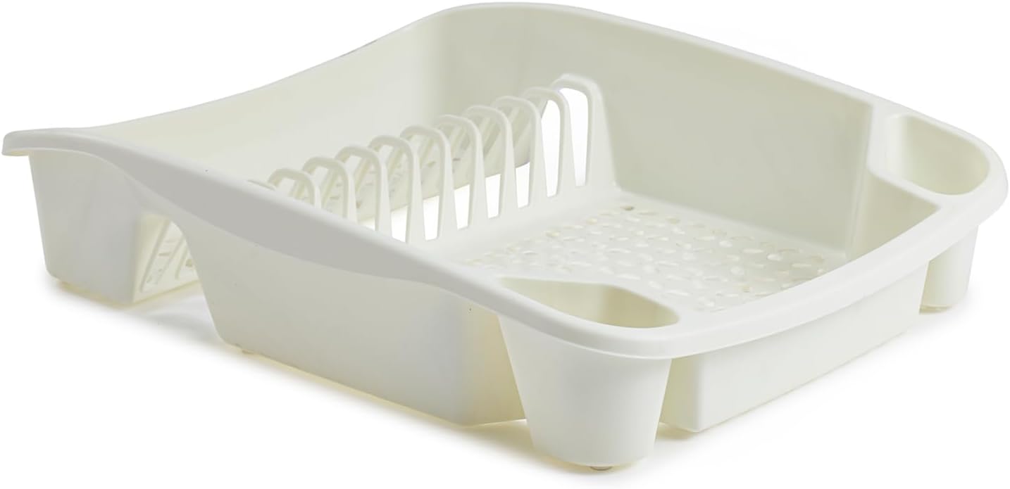 ZARVICZONIA Large Plastic Dish Drainer and Cutlery Rack Kitchen Sink ...
