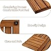 Utoplike Teak Wood Bath Mat, 80.6 x 51 cm Large Wooden Shower Mat for ...