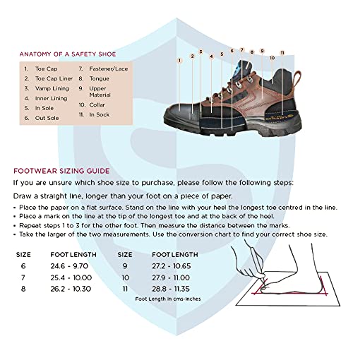 Buy Safewell Men's Conquer Oxford Chrome Tanned Barton Printed Grain ...