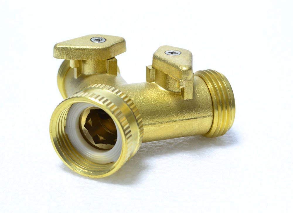 Tap Y Splitter Brass Manifold Two Way Washing Machine Hose Connector 3/ ...