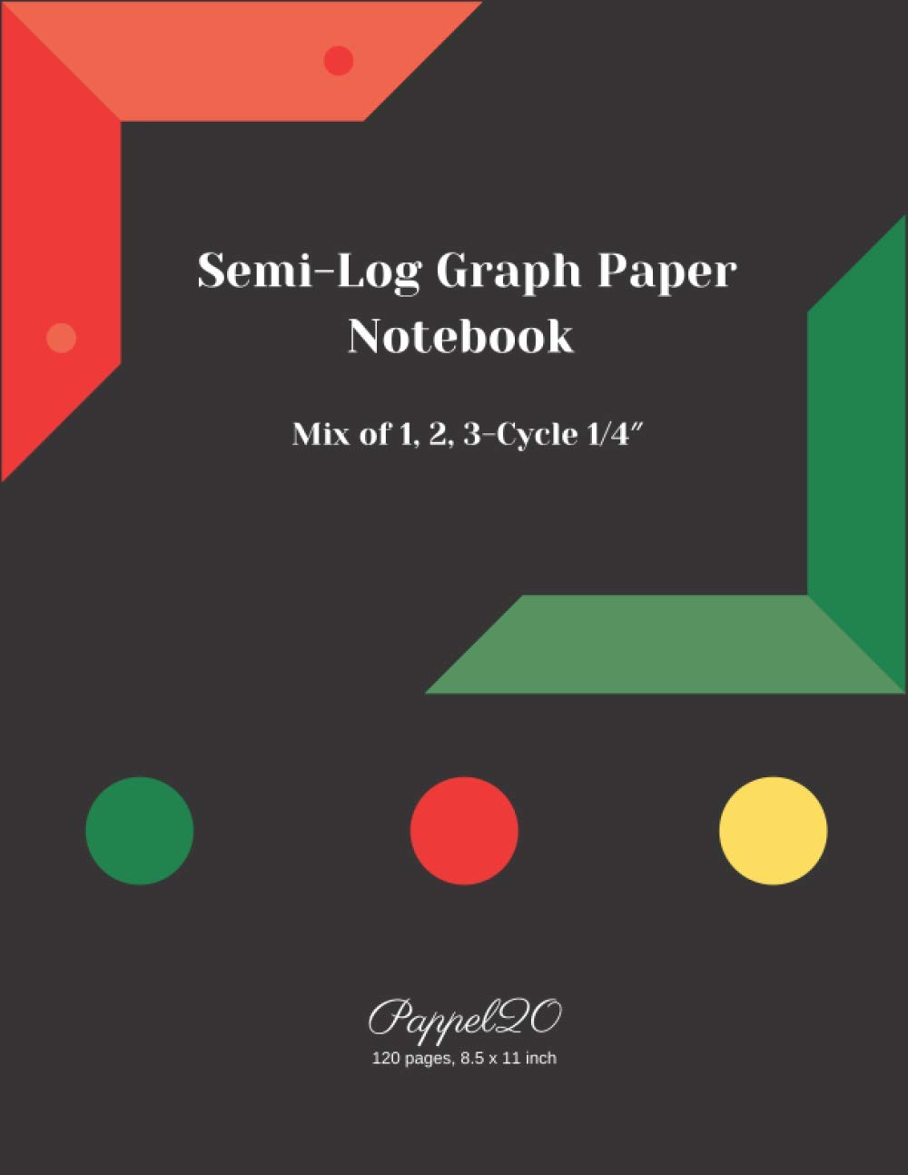 Semi-Log Graph Paper Notebook: 1/4″ Mix of Cycle 1,2,3| Graph paper 5x5 ...