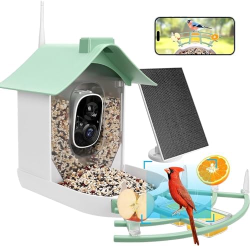 Amazon.com : Uidducpu Smart Bird Feeder with Camera Solar Powered,AI ...