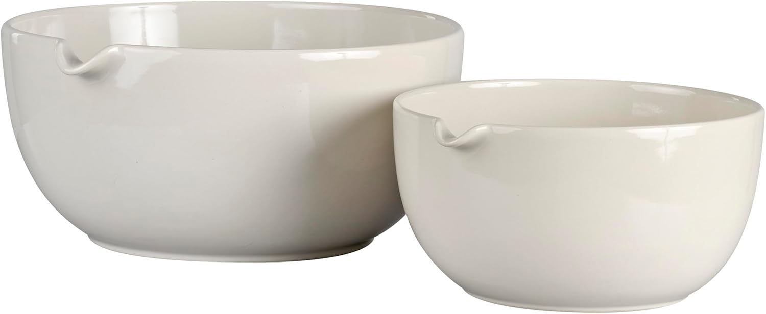 Amazon.com: Servappetit Cream Mixing Bowls Set of 2: Home & Kitchen