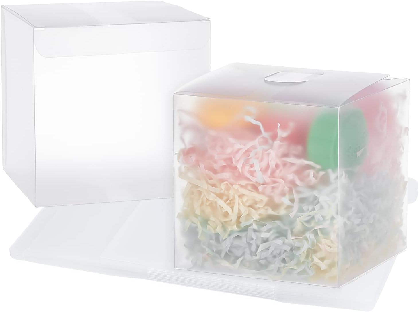 Amazon.com: PH PandaHall 12pcs Clear Gift Box Frosted Transparent Cube ...