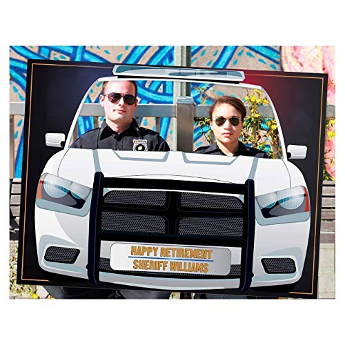Amazon.com: Police Car Photo Booth Frame Props, Police Car Decor ...