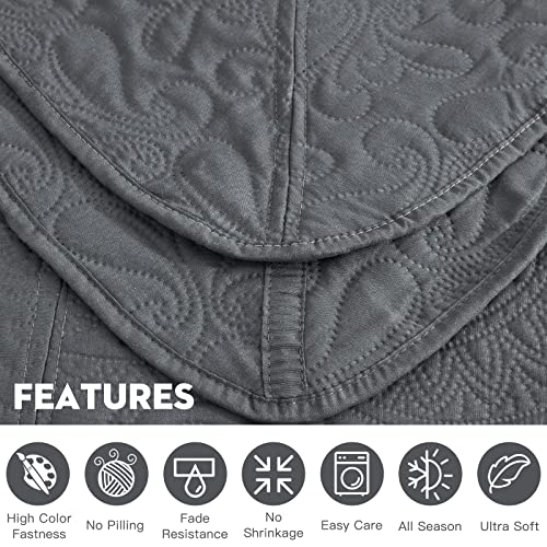 Oversized King Bedspread 138x122 Extra Wide, Ultrasonic Lightweight ...