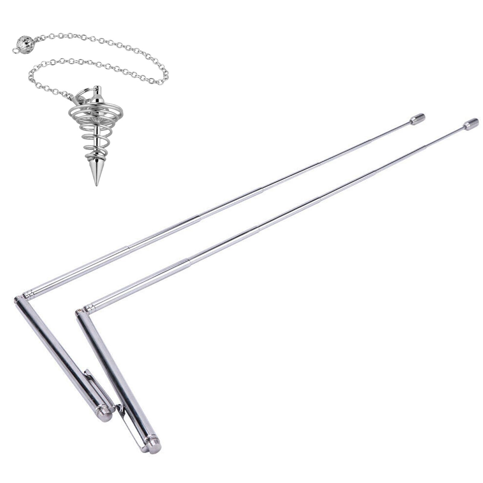 Dowsing Rods MERRYHAPY 2-Piece Stainless Steel - 56cm Divining Tools ...