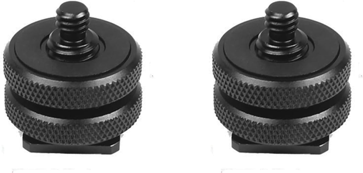 Amazon.com: Lanxire Camera Hot Shoe Mount Adapter, Double Nut with 1/4 ...