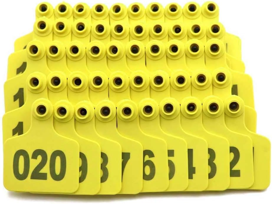 Macpole Animal Ear Tag for Cattle TPU (001-100) : Amazon.in: Garden ...