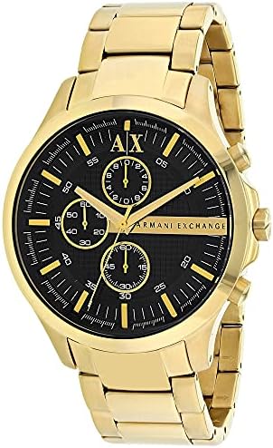 Armani Exchange Stainless Steel Men's Chronograph Black Dial Watch ...