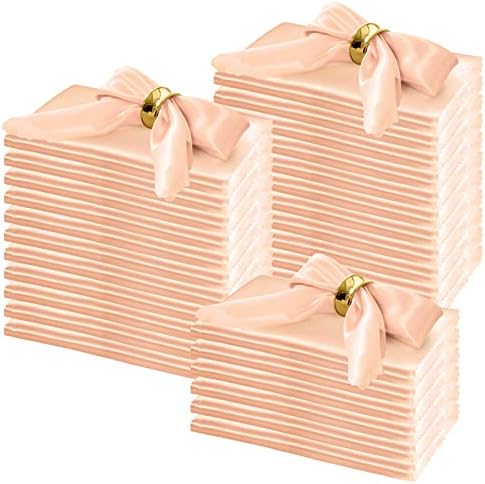 Amazon.com: Horbaunal 100 Pack Satin Napkins 17" x 17" Square Dinner ...