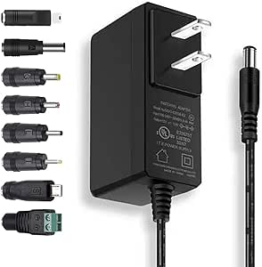 Amazon.com: Universal AC/DC Adapter 9V 2A Power Supply Charger with 8 DC Plug Tips 18W Adapter ...