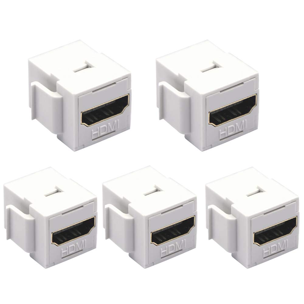 VCE HDMI Keystone Coupler,5-Pack Female to Female Keystone Jack Insert ...