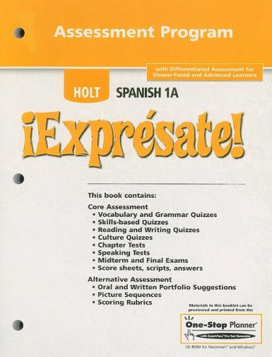 Holt Spanish 1A !Expresate! Assessment Program: Unknown: 9780030743597 ...