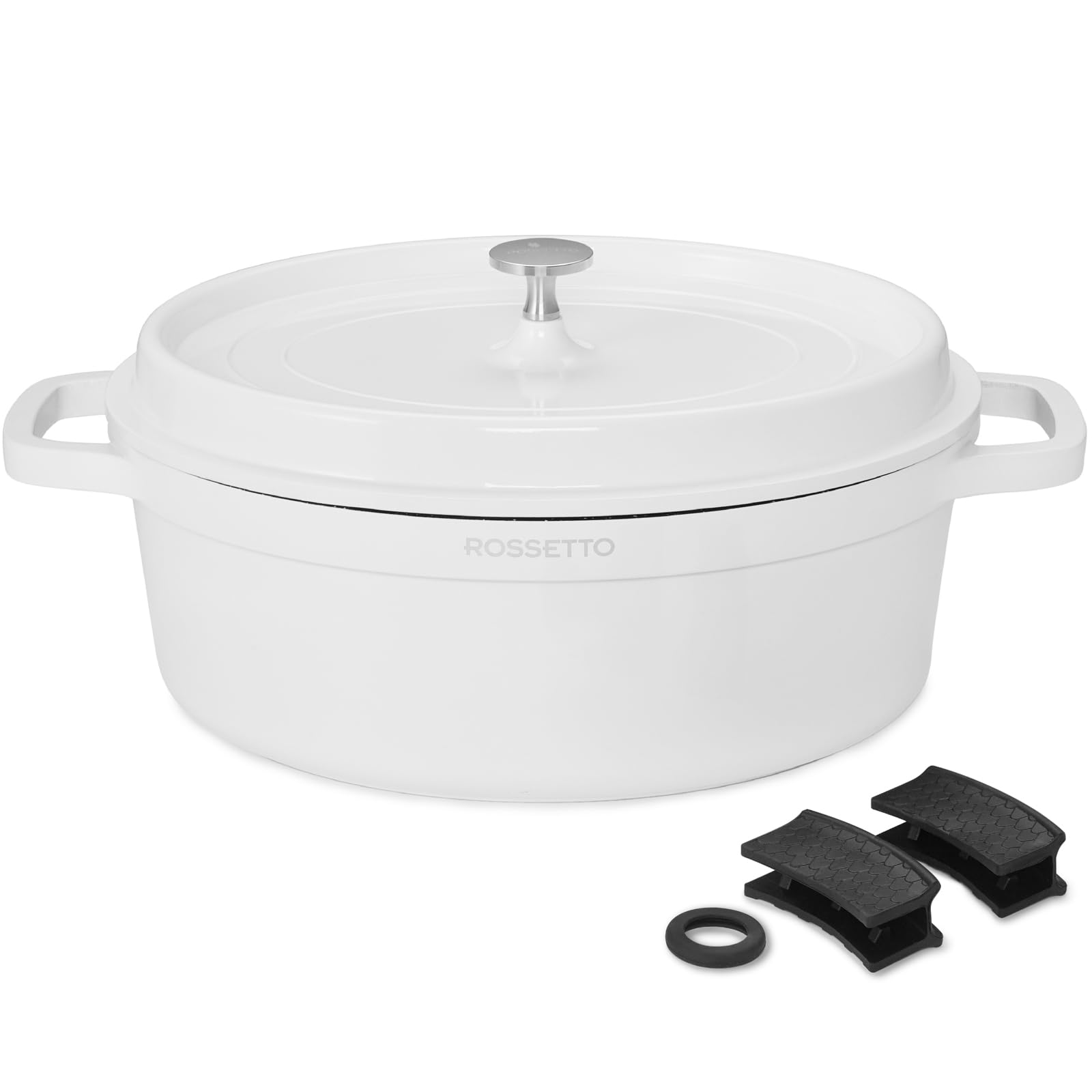 Amazon.com: ROSSETTO 5.5QT Oval Dutch Oven Pot with Lid, Ceramic Dutch ...