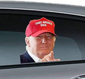 Amazon.com - Car Window Decal Funny 3D Trump Decals for Any Smooth ...