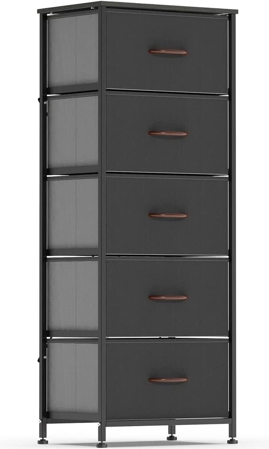 Vertical Storage Drawers Tower Fabric Chest Dresser, Tall Organizer ...
