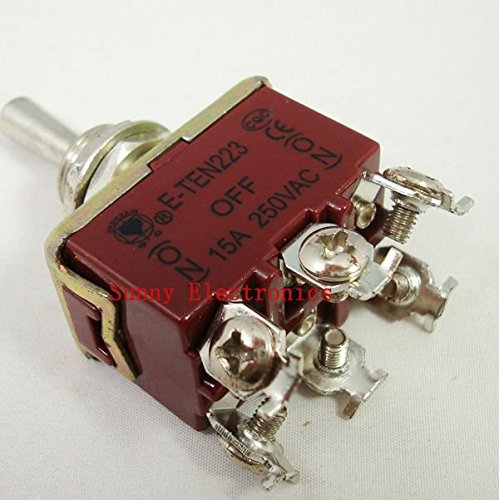 2pcs Heavy Duty 6 Pin Momentary Toggle Switch DPDT (ON)-OFF-(ON) Centre ...