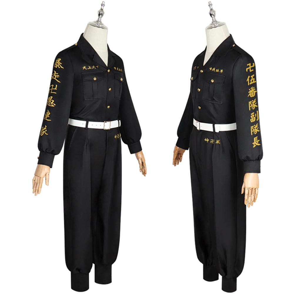 Buy Anime Tokyo Revengers Hooligan Black Team Uniform Suit Cosplay ...