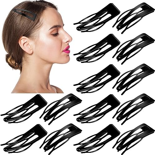 Amazon.com : 120 Snap Hair Clips - Double Grip Metal Barrettes with ...
