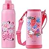Amazon｜アイリスオーヤマ 水筒 子供用 キッズ 1000ml ミニー(ピンク) ワンタッチ 直飲み 保冷 ディズニー 真空断熱6時間冷たさキープ 嬉しいポーチ&ストラップ付き 持ちやすい ...