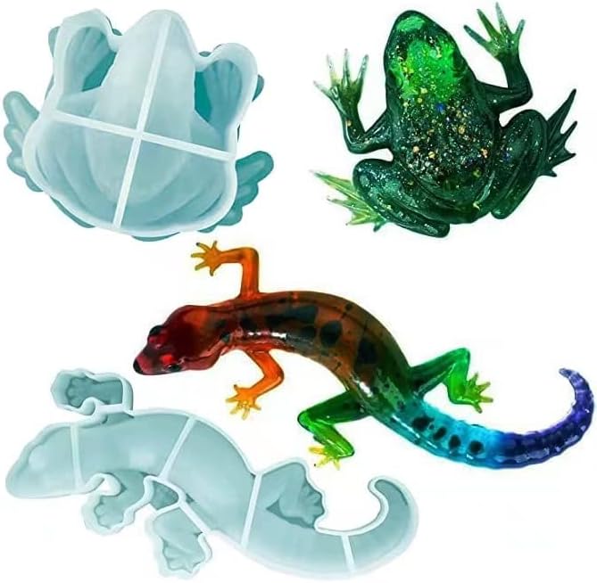 Amazon.com: Animal Silicone Molds,Resin Molds, 2 Pcs Animal Epoxy Resin ...