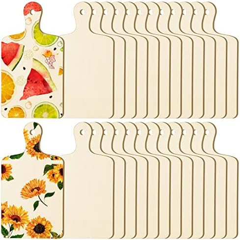 Amazon.com: Linkidea 12 Pack Mini Wooden Cutting Board Craft with ...