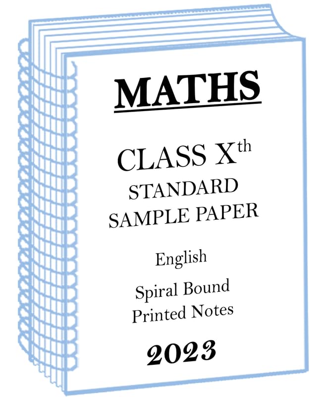 Buy 10th Class Maths Standard Sample Paper in English for CBSE Board ...