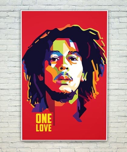Posterskart Bob Marley 'One Love' Graphic Art Poster for Room 300 GSM ...