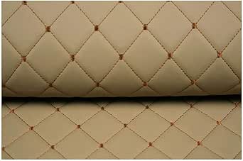 Amazon.com: Diamond Quilted Faux Leather Fabric Vinyl Foam Backed for ...