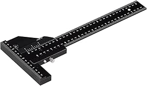 Geynutaly Woodworking Tool T Ruler Sliding Gauge Aluminum Alloy Scribe ...
