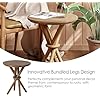 Amazon.com: COZAYH Round Wood End Table Farmhouse Wooden Side Table ...