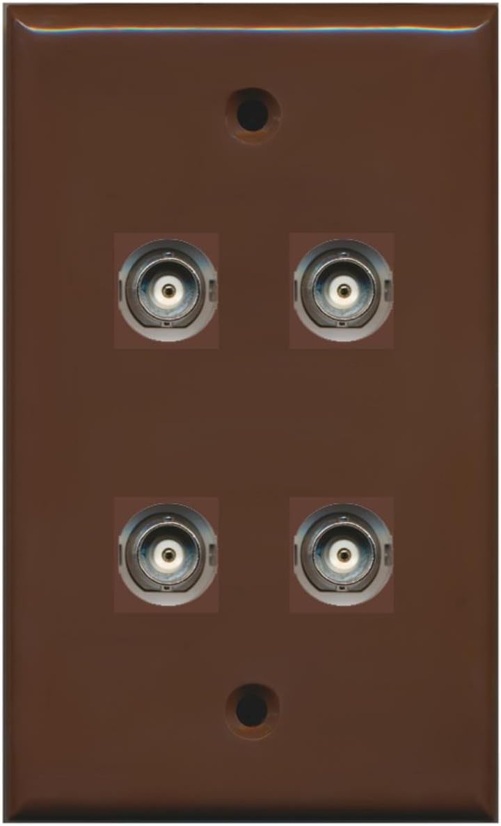 Amazon.com: RiteAV 4 Port BNC Female/Female HD-SDI Jack Wall Plate ...