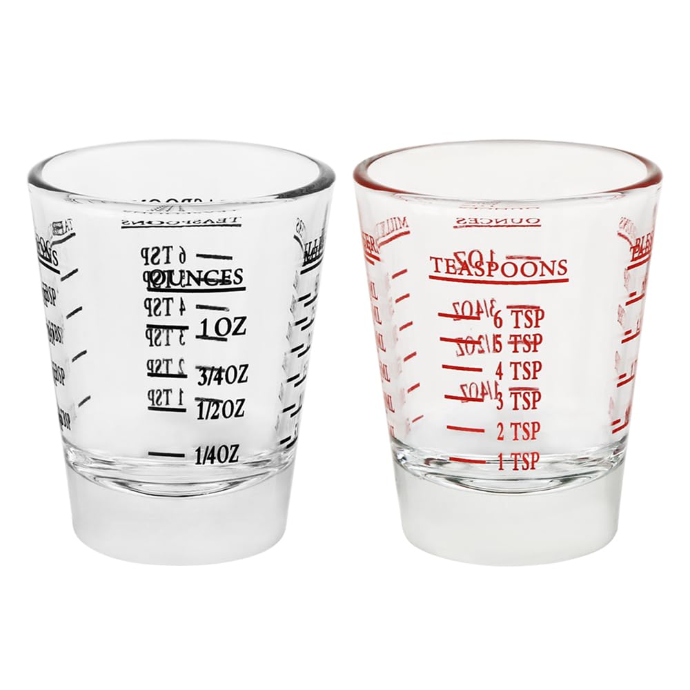 Amazon.com | BTGLLAS Set of 2 Shot Glasses - Heavy Glass, Perfect for ...
