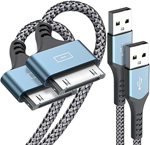 iPhone 4 Charger Cable 2-Pack 6.6ft, AviBrex 30 Pin to USB Fast Charge ...