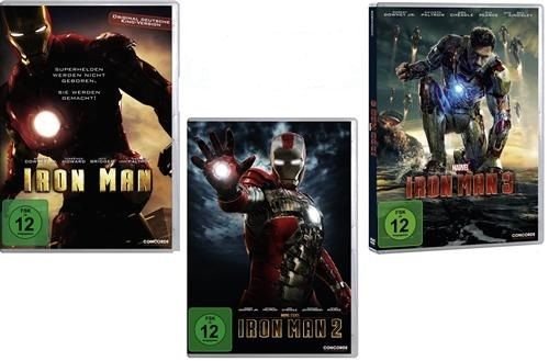 Iron Man 1+2+3 im DVD Set - Deutsche Originalware - [3 DVDs]: Amazon.de ...